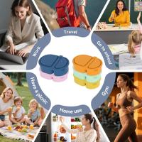 China Wholesale Food Grade Silicone Lunch Box Set with Compartmentalized Storage Boxes for sale