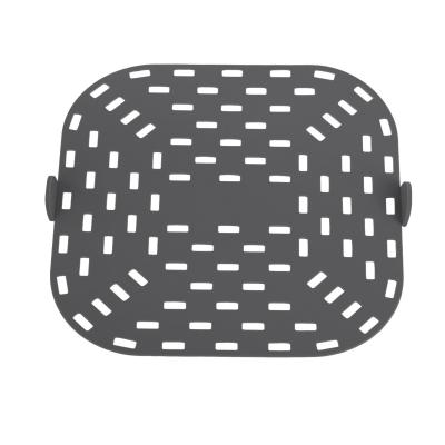 China Food Grade Silicone Air Fryer Baking Pan with Handle – Reusable Non-Stick Air Fryer Liner Pot for sale