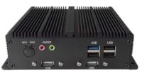 China Fanless Box PC Soldered On Board N2840/J1900/J6412 CPU 2LAN 2COM 6USB for sale