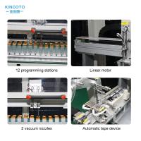 China 12 Station Automatic IC Programmer 2500 UPH Reel to Reel Tape Programming Machine for MCU Flash eMMC FPGA for sale