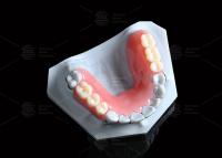 China Orange Pink Acrylic Partial Denture Natural Looking 3d Printing Digital Dentures for sale