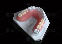 China Orange Pink Acrylic Partial Denture Natural Looking 3d Printing Digital Dentures for sale