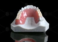 China Orange Pink Acrylic Partial Denture Natural Looking 3d Printing Digital Dentures for sale