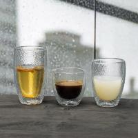 China OEM Double Wall Bubble Glass Cup 350ml High Borosilicate Thermal Insulation Coffee Cup for sale