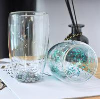 China OEM Double Wall Glass Mug 450ML High Borosilicate Glass Cup Creative Home Use for sale