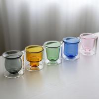 China 70ml Double Wall Espresso Glass Cup High Borosilicate Heat Resistant Coffee Mug for sale