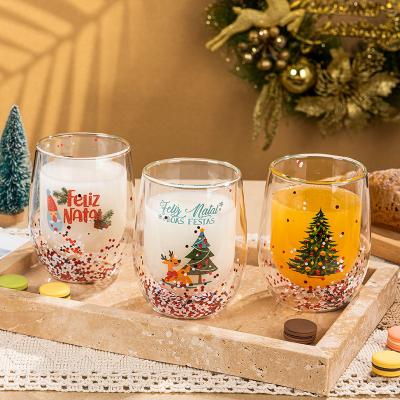 China OEM Double Wall Glass Mug 300ml High Borosilicate Coffee Cup for Cafes Restaurants and Homes for sale