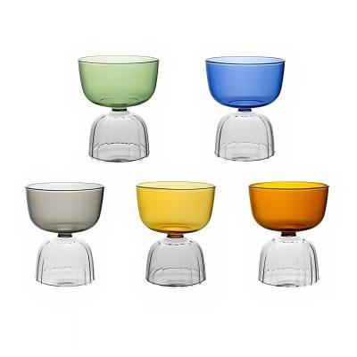 China High Borosilicate Glass Ice Cream Serving Bowl 150ml Microwave Safe Dishwasher Safe for sale