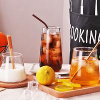China Custom 450ml Single Wall Borosilicate Glass Cup for Milk Coffee Juice for sale
