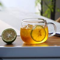 China High Borosilicate Glass Mug 300ml Heat Resistant Clear Cup for Coffee Tea Milk for sale