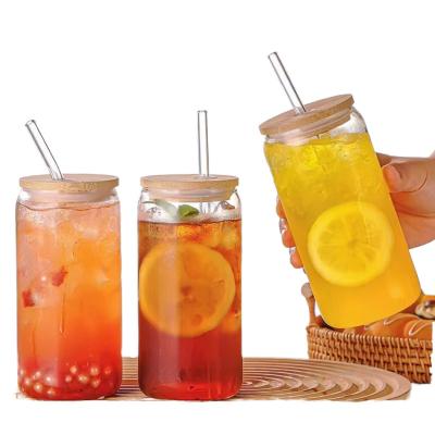 China 480ml High Borosilicate Glass Tumbler with Cork Cap Dishwasher Safe Reusable Portable Cup for sale