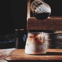 China 300ml High Borosilicate Glass Cup Clear for Coffee Iced Drinks Custom Logo Home Cafe for sale