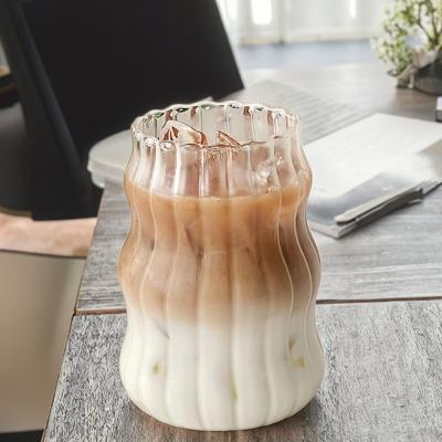 China Customized 500ml High Borosilicate Glass Mug Heat Resistant Coffee Cup for Restaurant for sale