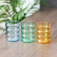 China High Borosilicate Glass Ripple Coffee Cup 300ml Heat Resistant Drinking Glass for sale