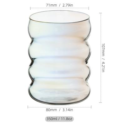 China 300ml High Borosilicate Glass Straw Cup Heat Resistant Microwave Safe for Tea Coffee Milk for sale