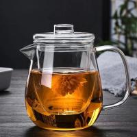 China High Borosilicate Glass Tea Set 500ml 650ml Explosion Proof Teapot with Removable Infuser for sale