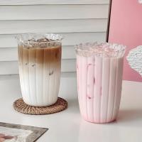 China 420ml 14oz High Borosilicate Glass Mug Customizable Vertical Clear Drinkware for sale