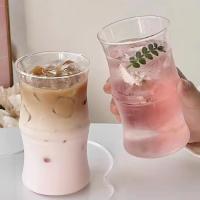 China 400ml High Borosilicate Glass Cup Transparent Single Wall for Milk Juice Drink for sale