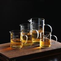 China Borosilicate Glass Measuring Cup 350ml 500ml 1000ml Heat Resistant Microwave Safe for sale