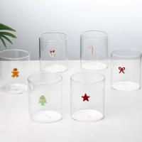 China 400ml Borosilicate Glass Mug Round Shape Drinking Cup Heat Resistant Microwave Safe for sale