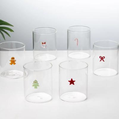 China 400ml Borosilicate Glass Mug Round Shape Drinking Cup Heat Resistant Microwave Safe for sale
