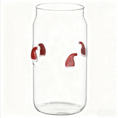 China 550ml Custom Capacity Borosilicate Glass Cup for Drinking Cola Juice Milk Tea Gift for sale
