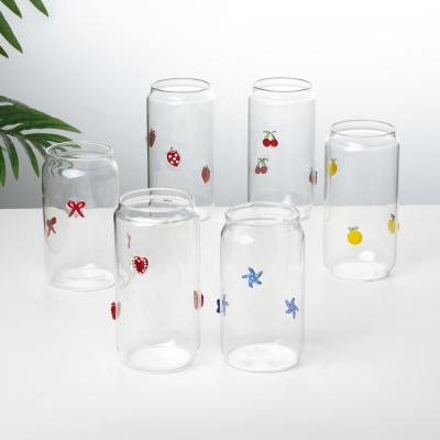 China Customizable 500ml High Borosilicate Glass Tumbler with 3D Pattern Heat Resistant for sale