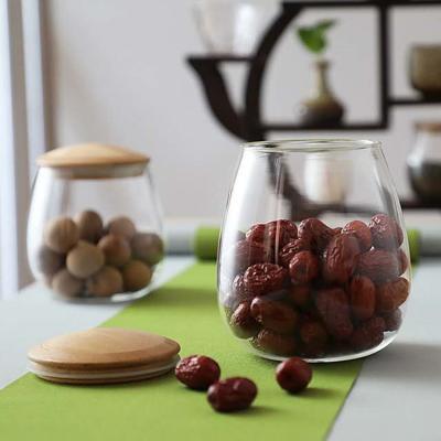 China Borosilicate Glass Airtight Container Storage Jar for Coffee Bean 400ML 800ML for sale