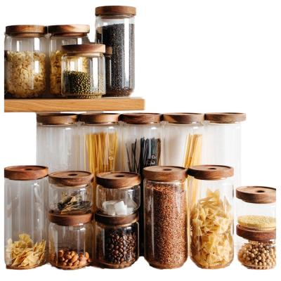 China Borosilicate Glass Jar 1000ml Flip Top Lid Moisture Proof Custom Logo ODM for sale