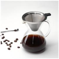 China Eco Friendly Single Wall Glass French Press Heat Resistant Coffee Maker 400ml for sale