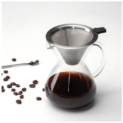 China Eco Friendly Single Wall Glass French Press Heat Resistant Coffee Maker 400ml for sale