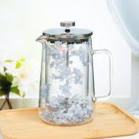 China Double Wall Glass French Press 350ml 1000ml Heat Resistant Coffee Tea Brewer for sale