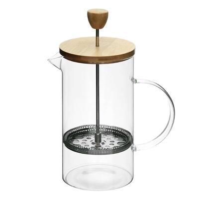 China 1L French Press Coffee Maker Borosilicate Glass Hand Brew Filter Pot Eco Friendly for sale