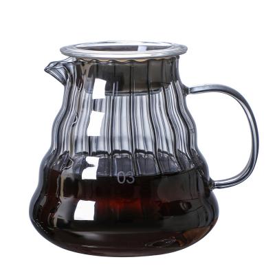 China Eco Friendly Food Grade Glass Coffee Pot Set 600ml with Filter Modern Style for sale