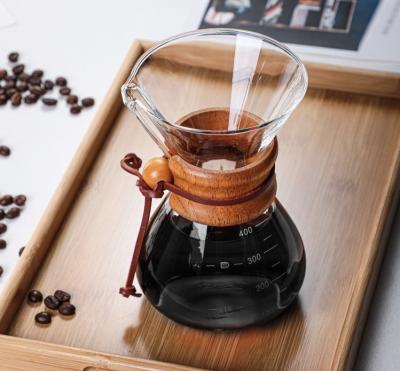 China Borosilicate Glass French Press Coffee Maker 800ml Manual Pour Over Brewer for sale