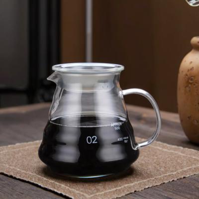 China Food Grade Borosilicate Glass Coffee Press 360ml 600ml 800ml Handmade Tea Press Pot for sale