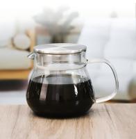 China Borosilicate Glass Teapot 500ml with Stainless Steel Infuser Dishwasher Safe for sale
