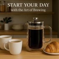 China Cloud Shape Double Wall Glass French Press Coffee Maker 600ml Borosilicate for sale