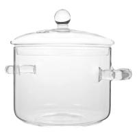 China High Borosilicate Glass Cooking Pot 1.3L 1.5L 1.9L Heat Resistant Soup Set for sale