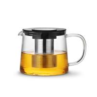 China Custom Capacity Borosilicate Glass Teapot 1500ml 50oz with Infuser Stove Safe for sale