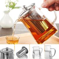 China Borosilicate Glass Tea Pot 350ml 950ml with Stainless Steel Infuser for sale