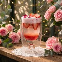 China Custom Double Wall Glass Mug 300ml 400ml Heat Resistant Borosilicate Cup for sale
