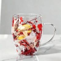 China 350 milliliters double-layer dried flower cup for sale