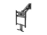 China Custom Heavy Duty Black Metal TV Wall Mount Bracket 32-65 inch VESA 600x400mm for sale
