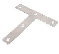 China Flat T-Shape Corner Brace Mending Plate 45x160x140mm Wood Construction Connector for sale