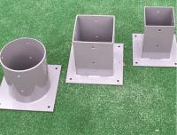 China Second Operation Custom Made Metal Brackets Pole Anchor for Wood Posts for sale