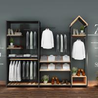 China Copper Finish High Density Tall Hanging Combination Unit for Clothes Store Furniture ISO 9001 for sale
