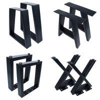 China Custom Metal X-Shaped Table Legs for Industrial Dining Furniture Steel Aluminum for sale