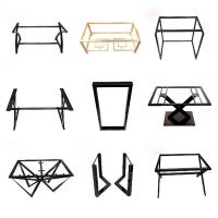 China Custom Metal Table Legs Triangle Bracket Glass Side Steel Dining Coffee Table Legs Wrought Iron 2020 for sale