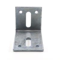 China Custom Galvanized Flat Corner Bracket for Construction Machinery 80mm x 80mm for sale